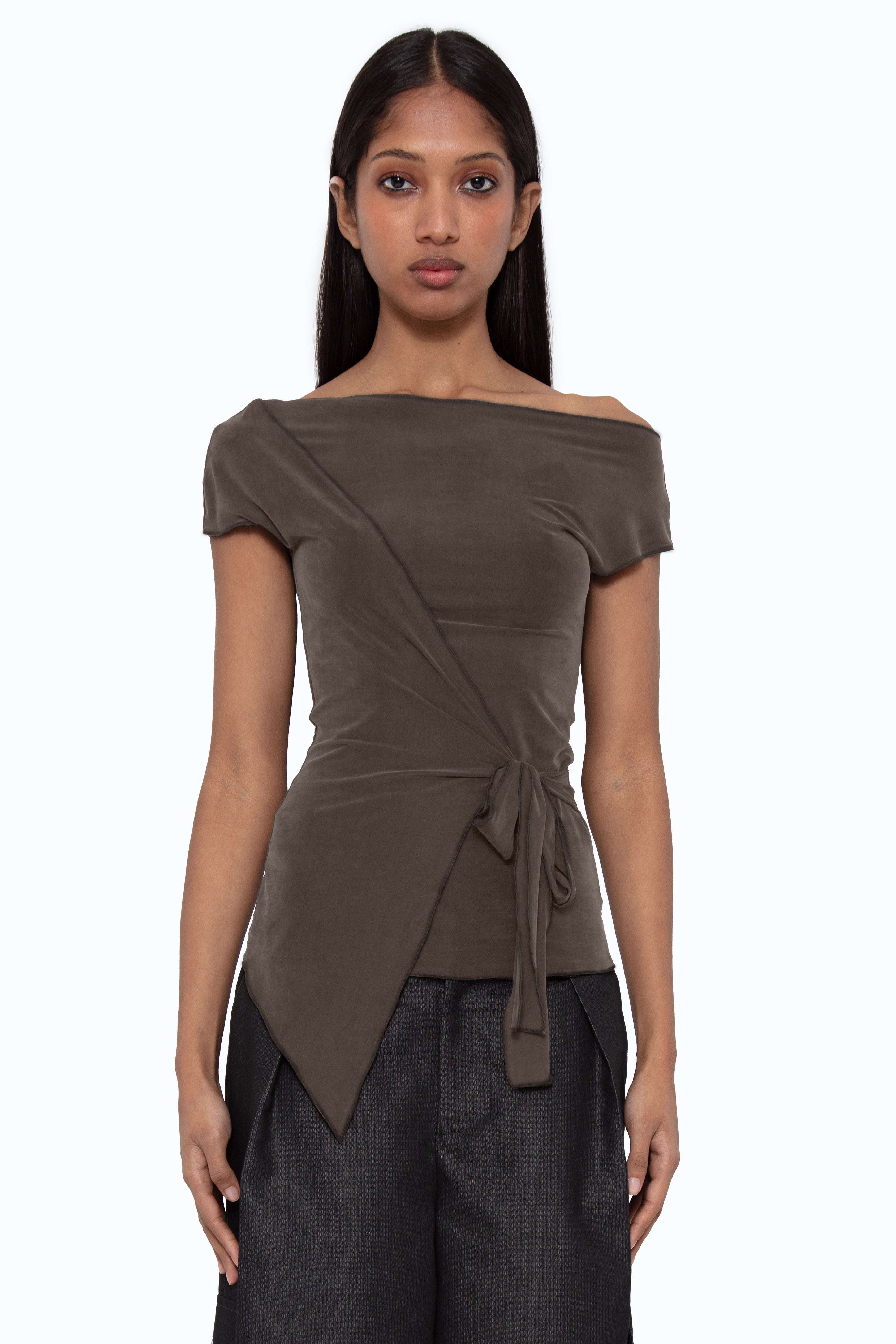 Wrapped Up Top - TAUPE – Of Planet Earth